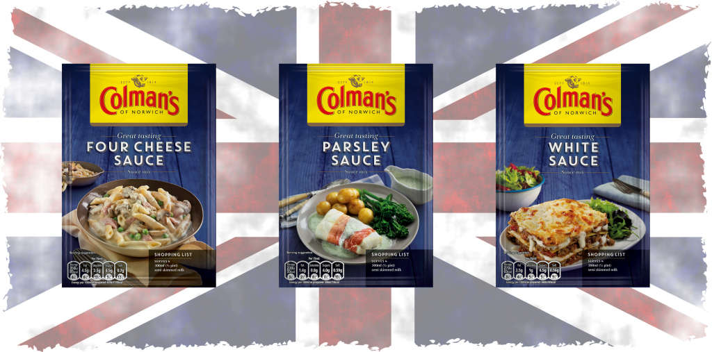 White Sauce, Parsley Sauce, Cheese Sauce and other Mixes found on Amazon